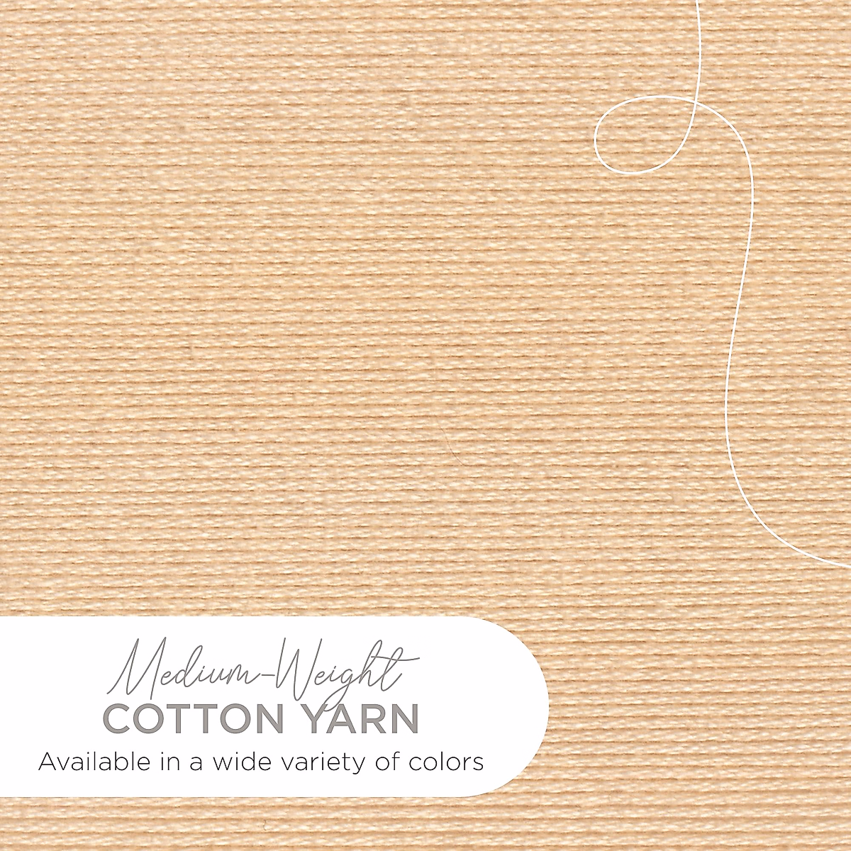 Lion Brand 24/7 Cotton Yarn, Lightweight Yarn for Knitting, Crocheting, and Crafts, Ecru, 3 Pack