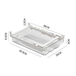 Allpdesky 2 Pack Refrigerator Organizer Bins with Handle, Pull-Out Fridge Drawer Organizer, Freely Pullable Refrigerator Storage Box with. Fridge Egg Drawers