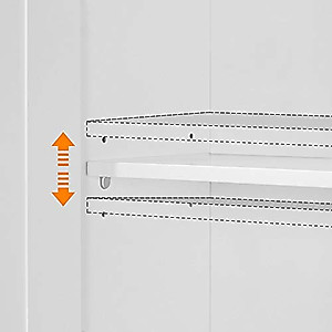 Yaheetech Over The Toilet Cabinet, Double Door Bathroom Storage Organizer, Toilet Rack with Inner Adjustable Shelf and Open Storage Shelf, White