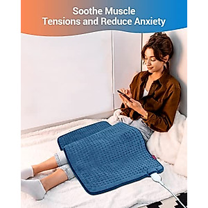 Comfytemp Heating Pad for Back Pain Relief - Extra Large Heating Pads with Auto Shut Off, XL Heating Pad 17''x 33'', Electric Fast Heat Pad for Neck/Shoulder/Full Body, 3 Heat Settings