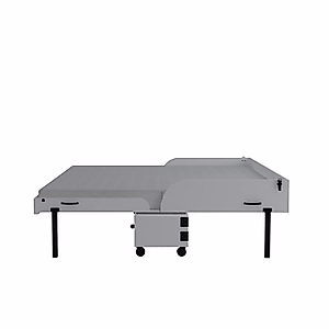 RoomAndLoft Windsor Queen Solid Wood Mobile Murphy Bed with Mattress in White