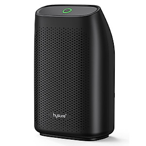 Hysure Dehumidifier,700ml Compact Deshumidificador 1200 Cubic Feet(215 sq ft) Quiet Portable Dehumidifier for Bathroom RV Dorm Room Baby Room Home - Black