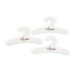 Emily Rose 18 Inch Doll Furniture Closet with 3 Clothing Hangers - Floral | USA Business | Wooden Doll Accessories Armoire Wardrobe Set - 18" Doll Clothes Storage Toy Playset