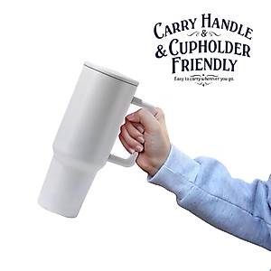 Kiki New York 40 oz Tumbler with Handle and Straw Lid, Insulated tumblers Cup friendly design, Keeps Drinks Cold or Hot with Insulated cups, Reusable Water bottle with straw, Perfect Gifts