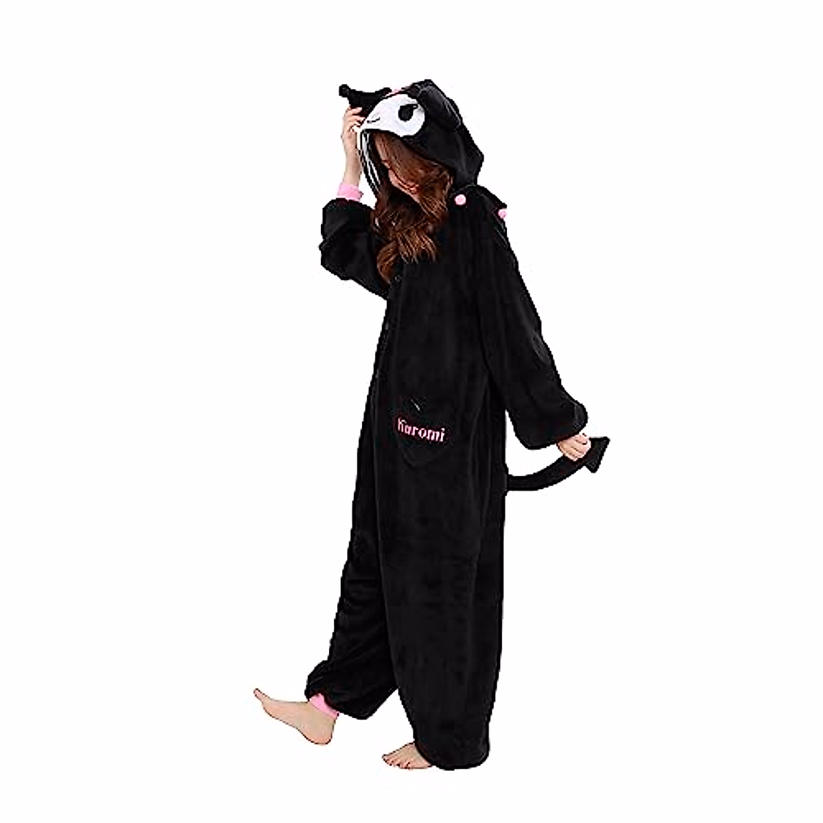 SAZAC Kuromi Kigurumi - Onesie Jumpsuit Halloween Costume (One Size)