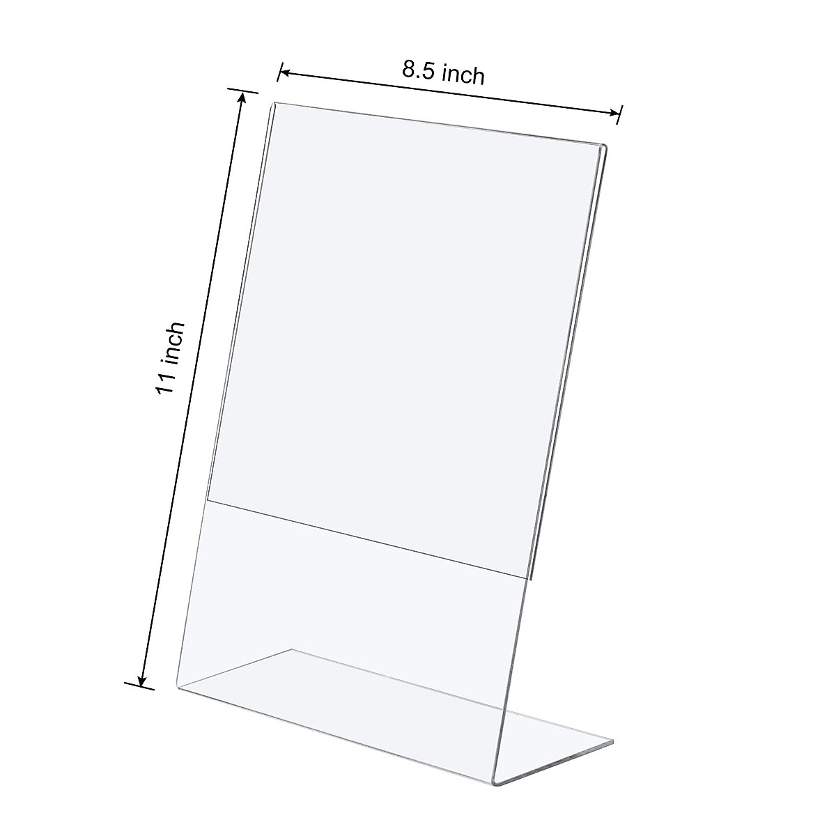 LILEZBOX 6 pack 8.5 x 11 inch Acrylic Sign Holder,Clear Plastic Sign Holder with Slant Back, Acrylic Stands for Display, Portrait Ad Frames, Flyer Holder, Menu Holder Paper Stand,Table Sign Holders