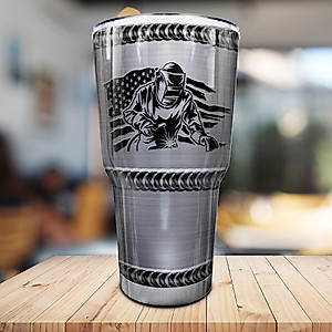 N NAMESISS-All Over Printed Welder Tumbler 30 OZ, Metal Magician Welder Symbol Tumbler, Usa Flag, Welder Tumbler All Over Printed, Gift For Father, Gift For Him, Welder Father's Day