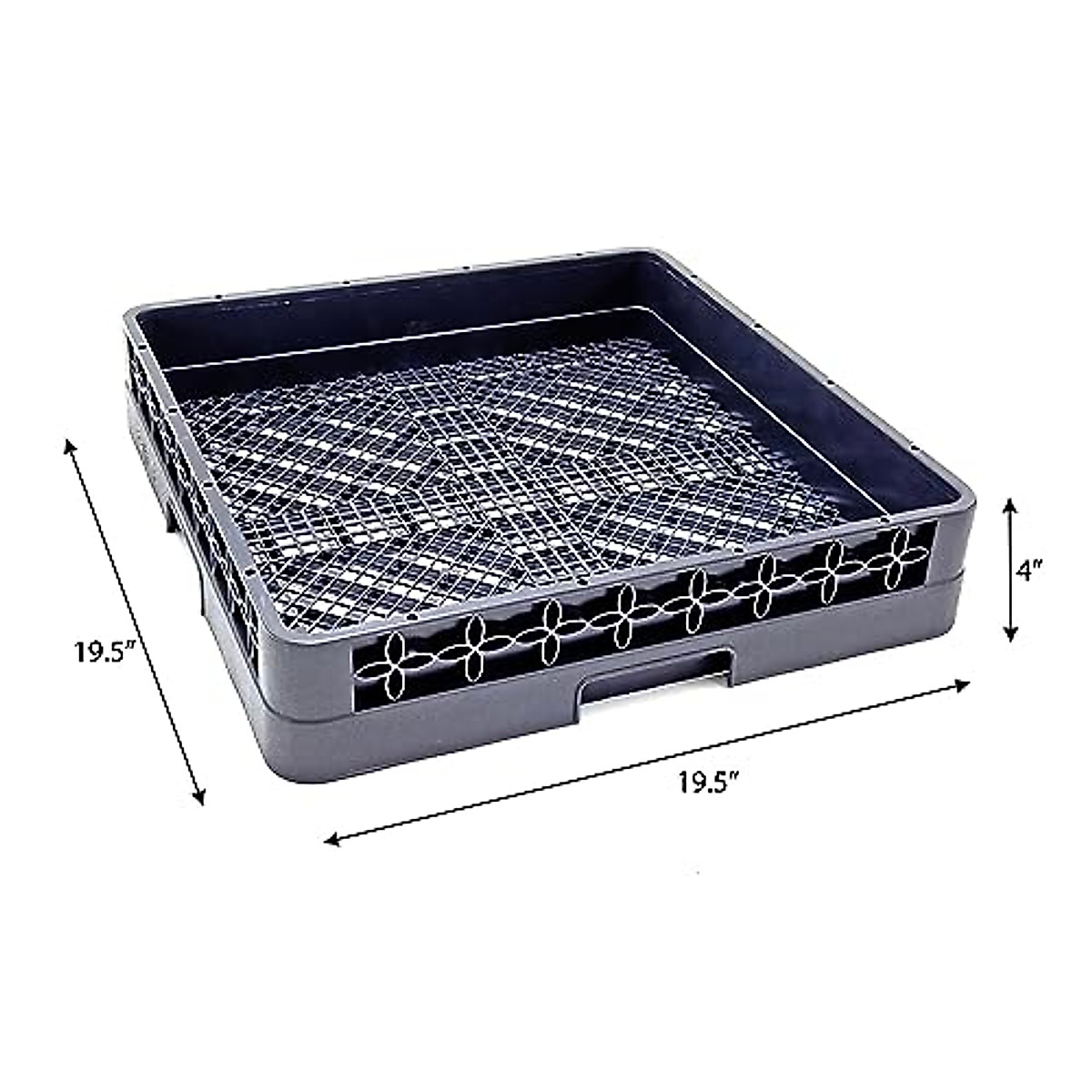 Farag Janitorial Flatware Rack for Commercial Dishwasher | Full Size Combination | Polypropylene | Gray