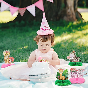 10 Pcs Two Wild Birthday Party Decorations Safari Table Centerpiece Jungle 2nd Animals Safari Centerpieces for Tables Animals 3D Table Decor for Boy Girl Safari Birthday Baby Shower Party Supplies