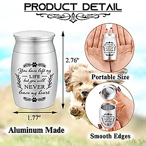 Small Urns for Dog Ashes 3 Inches Mini Pet Urn Aluminum Mini Keepsake Urn for Ashes Small Cremation Urn Ashes Holder for Dog Cat Ashes