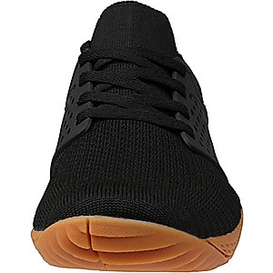 WHITIN Men's Trail Running Shoes Minimalist Barefoot Wide Width Size 10 Toe Box Gym Workout Fitness Low Zero Drop Comfy Tennis Five Fingers Black Gum 43