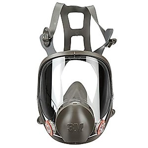 3M Full Facepiece Reusable Respirator 6900, NIOSH, Large Lens, ANSI High Impact Eye Protection, Silicone Face Seal, Four-Point Harness, Comfortable Fit, Painting, Dust, Chemicals, Large