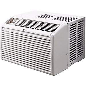 LG 5,000 BTU Window Air Conditioner, 115V, AC Window Unit Cools 150 Sq.Ft. (10' x 15' Room Size), Perfect for Bedrooms, Quiet AC with 2 Cooling & Fan Speeds, 2-Way Air Deflection, and Washable Filter