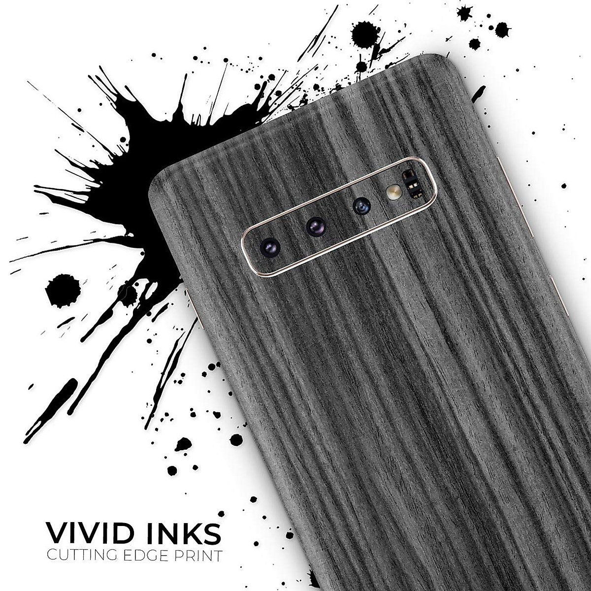 DesignSkinz Dark Ebony Woodgrain Protective Vinyl Decal Wrap Skin Cover Compatible with The Samsung Galaxy S20 (Screen Trim & Back Glass Skin)