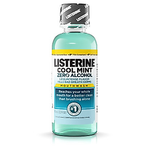 Listerine Antiseptic Zero Cavity Mouthwash, Clean Mint, 3.2 Ounce (Pack of 24)