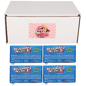 SECRET CANDY SHOP BUBBLE YUM Bubble Gum (Cotton Candy) (Pack of 4. Total 40 Gum Pieces)
