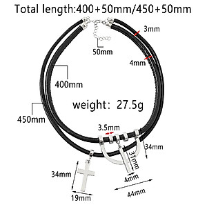 K Anime Tokyo Mitani Cosplay Necklace - Black Layered Leather Chain Creative Decor Comic Choker for Men Boys Acessories, Jewelry Gifts for Manga Fans