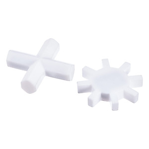 MECCANIXITY Magnetic Stirrer Mixer Stir Bar Rod Cross/Gear Shape Coating Magnet White for Laboratory 2in1 Set