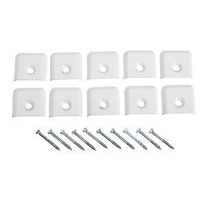 RV Trim End Caps Vinyl Trim Strips White Flat End Cap for RV Camper Trailer 1" Trim Molding with Screws 10 Pack