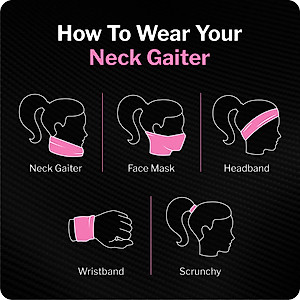 Thermajane Fleece Neck Warmer | Neck Warmers for Women | Neck Gaiters for Women | Buff | Face Mask for Cold Weather | Ski Mask, Black (1 Pack)