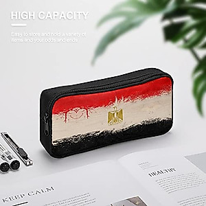 Egypt Flag Pencil Case Makeup Bag Big Capacity Pouch Organizer for Office College