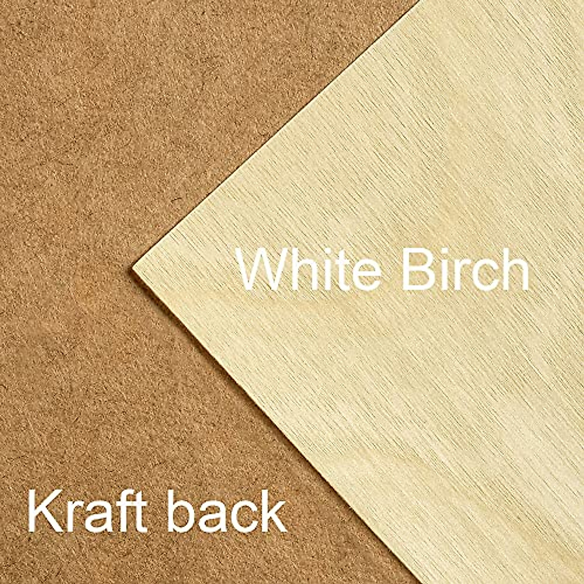 White Birch Wood Veneer Paper from Cardstock Warehouse 8.5 x 11 inch - 12Pt Text - 10 Sheets