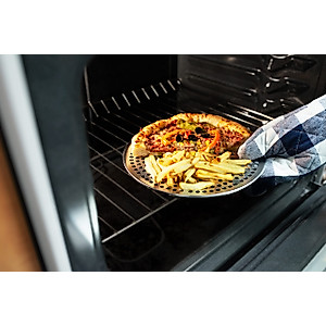 Norjac Pizza Pan with Holes, 12 Inch, 2 Pack, Restaurant-Grade, 100% Aluminum, Perforated Pizza Pan, Oven-Safe, Rust-Free.