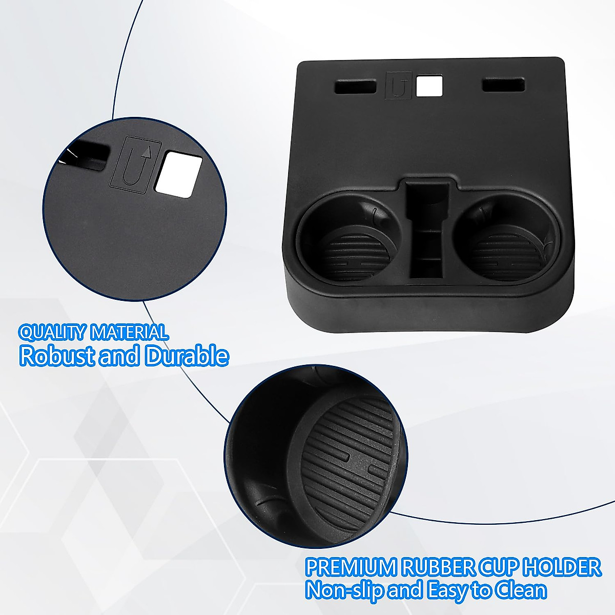 Front Center Console Cup Holder HC3Z-2813562-AB Compatible for Ford F150 2015-2020,F250 F350 F450 Super Duty 2017-2022 Truck Cup Holder Front Seat