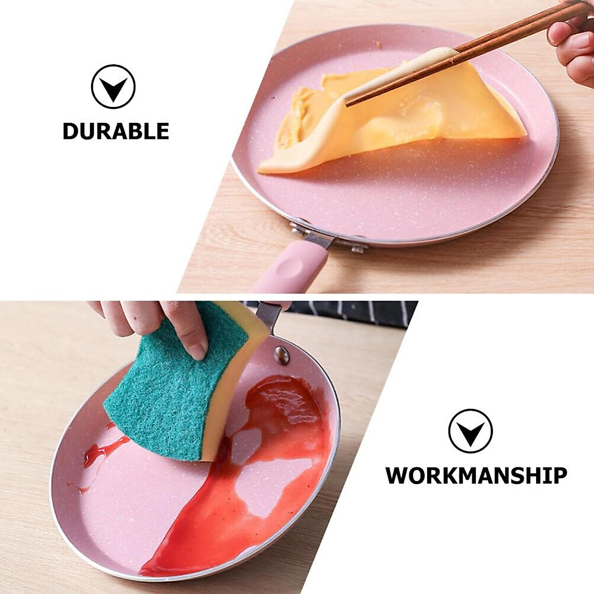 Tofficu 6 Inch Aluminum Skillet with Nonstick Coating, Omelette Pan, Frying Pan for Home and Professional Use