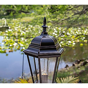 Kenroy Home 93434ORB Villa Lanterns, 2 Light Portable Post, Oil Rubbed Bronze