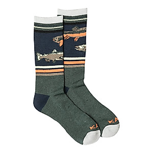 KAVU Moonwalk Mid Crew Socks: Comfort and Durability for Your Active Lifestyle - Go Fish