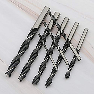 Rowiz 8PCS Brad Point Drill Bits 3-10mm Spiral Twist Wood Drill Bits Set For Soft, Hard, Veneered And Laminated Wood Mdf Acrylic