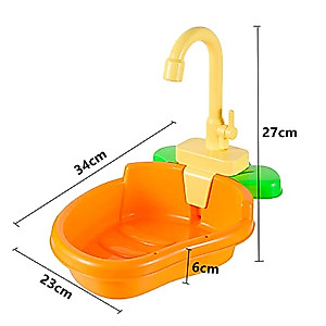 EastVita Bird Bath for Cage,Parrot Bath Basin Shower Bowl Lightweight Automatic Bird Bathtub Birds Accessories