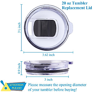 20 oz Stronghold Tumbler Lid,2 Pack Reusable Replacement Lids Compatible for YETI 20 oz Tumbler,10/24 oz Mug and 10 oz Lowball,Travel Spill Proof Cup Lids Covers with Magnetic Slider Switch,BPA Free