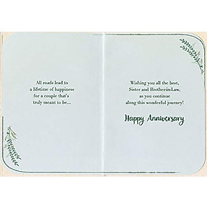 Designer Greetings Path From First Date to Happily Ever After Wedding Anniversary Congratulations Card for Sister and Brother-in-Law
