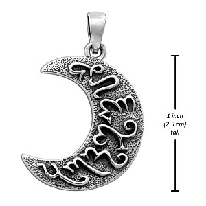 Dryad Design Artemis Moon Goddess Pendant - Sterling Silver Wiccan Pagan Jewelry