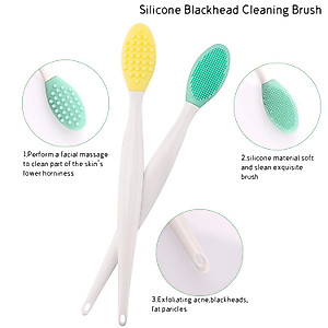 LUTER 6 pcs Silicone Exfoliating Lip Brush Double-Sided Soft Cleaning Beauty Tool for Smoother Skin and Lip Assorted Colors