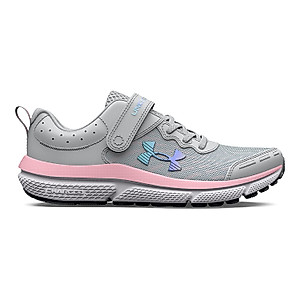 Under Armour Girls' Pre School Assert 10 Alternate Closure, (100) Halo Gray/Pink Sugar/Iridescent, 3, US