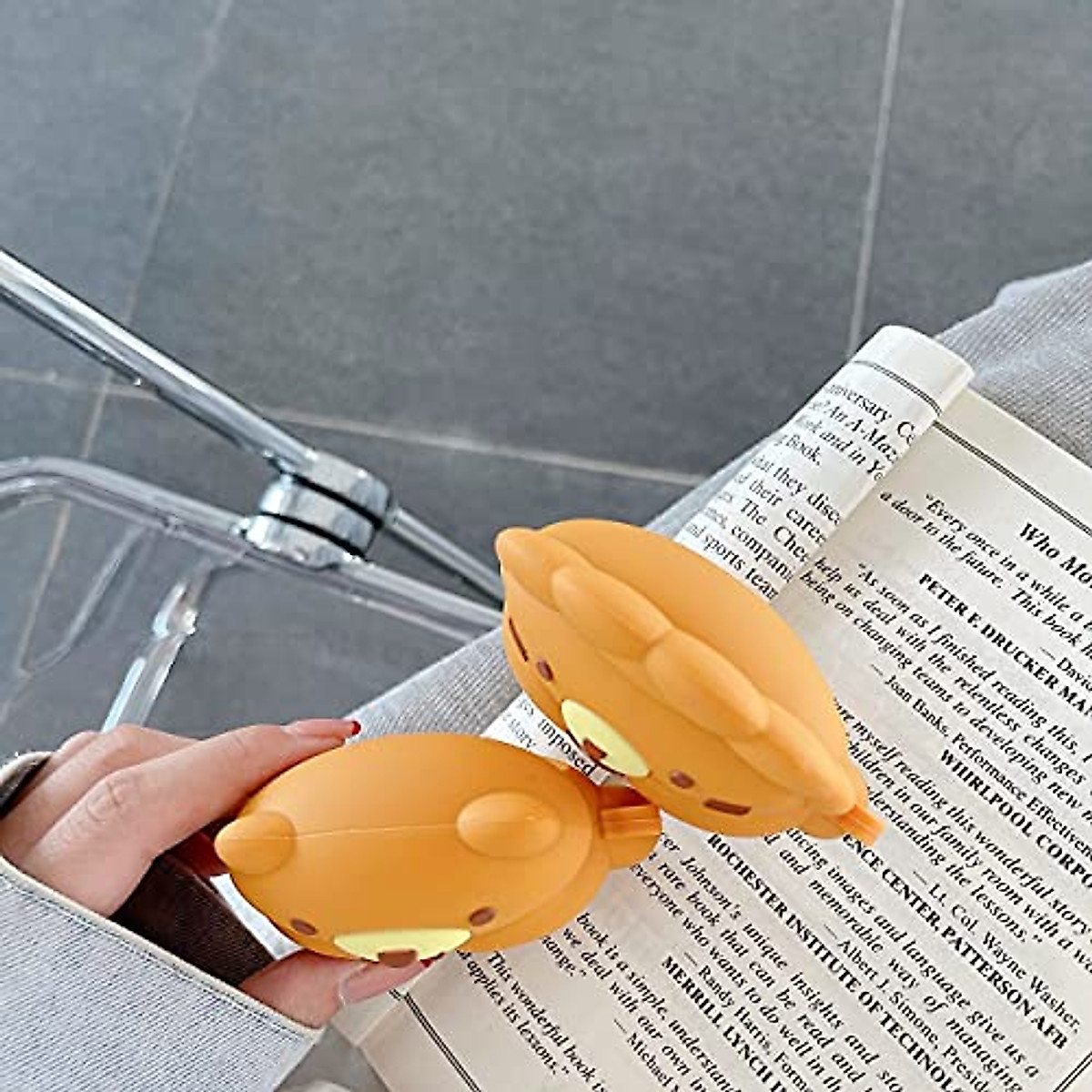 VARWANEO Earphone Case for AirPods 1&2, 3D Cute Fun Cool Muscle Cartoon Anime Soft Silicone Design, Portable&Shockproof Airpods Cover, for Apple Air pod 2&1 Charging Case (Bear)