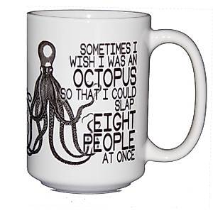 15oz Octopus Slap Funny Coffee Mug - Inappropriate Humor (Octopus Slap)
