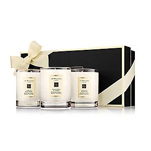 - Travel Candle Collection Lime Basil & Mandarin - English Pear & Fresia - Peony & Blush Suede each 2oz