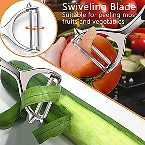 Eirpde Vegetable Peeler for Kitchen, Fruit, Carrot, Veggie, Potatoes Peeler, Y-Shaped and I-Shaped Stainless-Steel Multi-Function Set Peelers, Durable Non-Slip Handle(2-Piece)