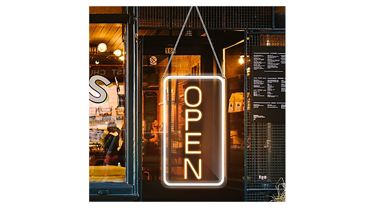 16"x 9" LED Neon Open Sign for Businesses | Ultra Bright & Energy Efficient