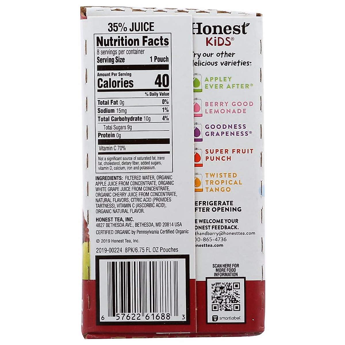 Honest Tea Juice Cherry Go Round 8pk