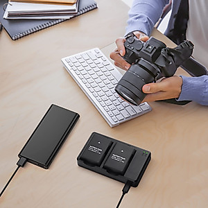 Powerextra EN-EL14 EN-EL14a Battery 2 Pack & Dual LCD Charger Compatible with Nikon D5600 D5500 D5300 D5200 D5100 D3500 D3400 D3300 D3200 D3100 Df Coolpix P7800 P7700 P7200 P7100 P7000