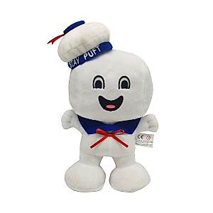 SANERBA Stay Puft Marshmallow Man Plush Toys, Slimer Cute Ghost Stuffed Doll Toys for Kids (A-Stay Puft Marshmallow Man+Slimer), 23CM