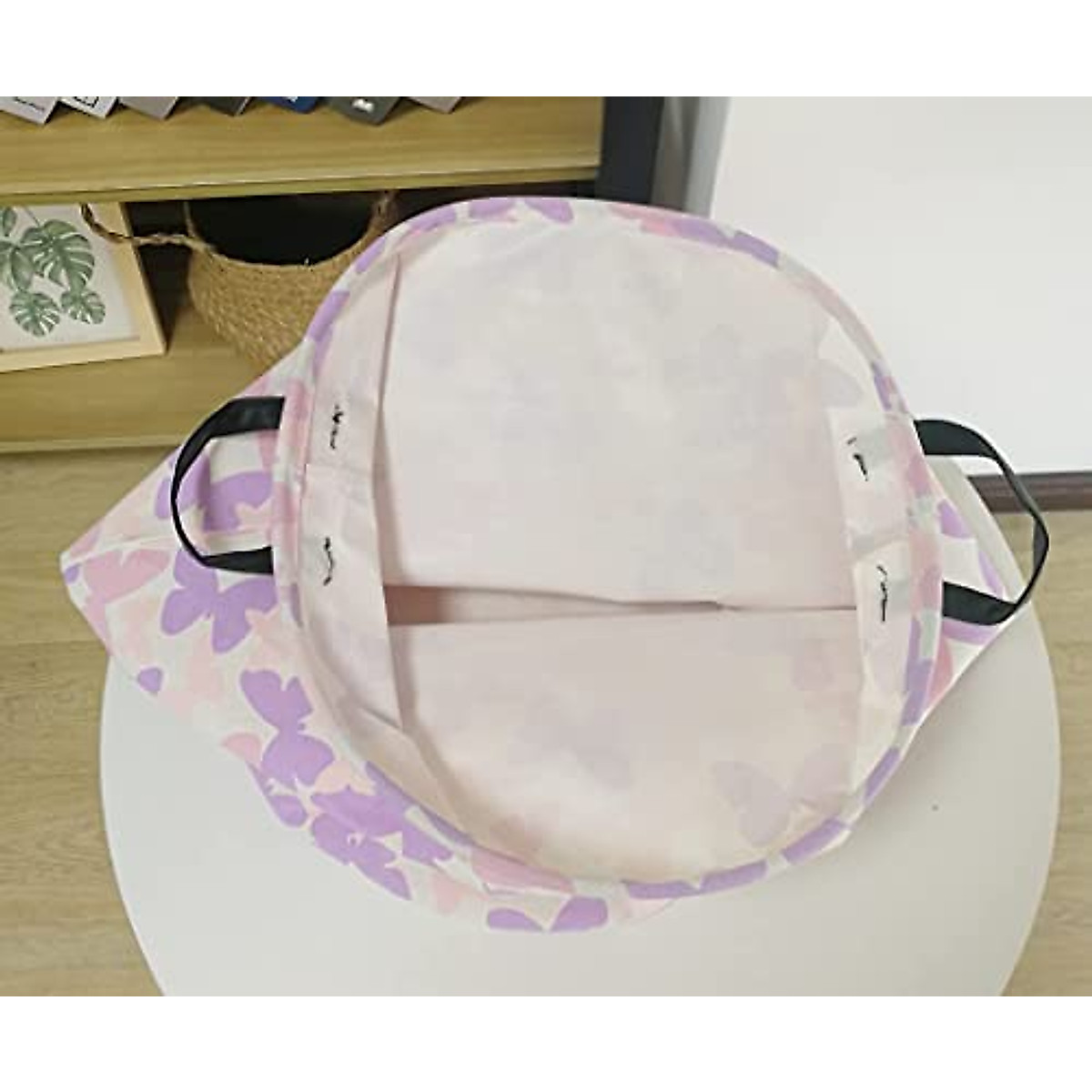 ACMUUNI Butterfly Storage Basket Canvas Laundry Basket Foldable Waterproof Large Storage Baskets for Kids Boys and Girls, Office, Bedroom, Clothes,Toys