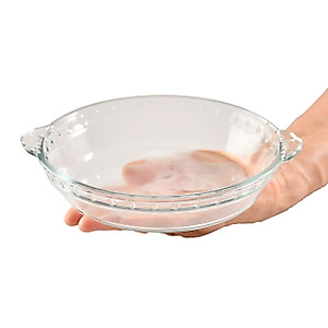 Home-X Pie Bakeware Set of 2, Glass Baking Accessories, 7” Dessert Pie Plates