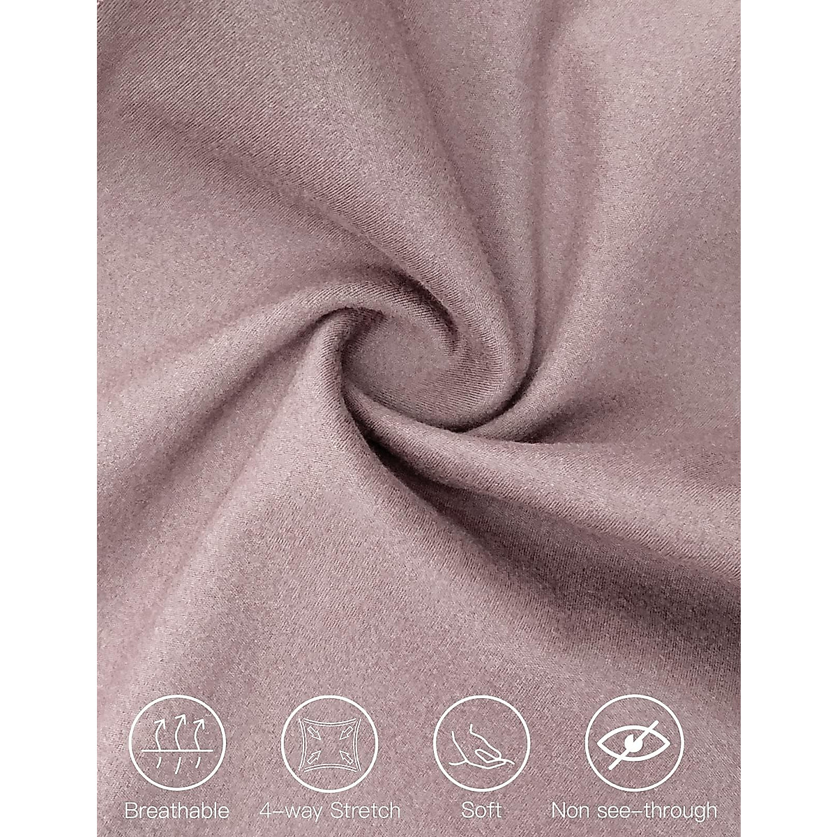 FIRST WAY Buttery Soft Women's Bootcut Yoga Pants Capris with 3 Pockets Lounge Floral Printing Full-Length, Taupe L