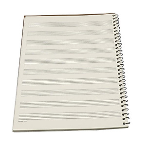MOREYES Blank Sheet Music Composition Manuscript Staff Notebook with 100 Pages 10.24x7.5 inch/26x19cm (Music clef notebook)